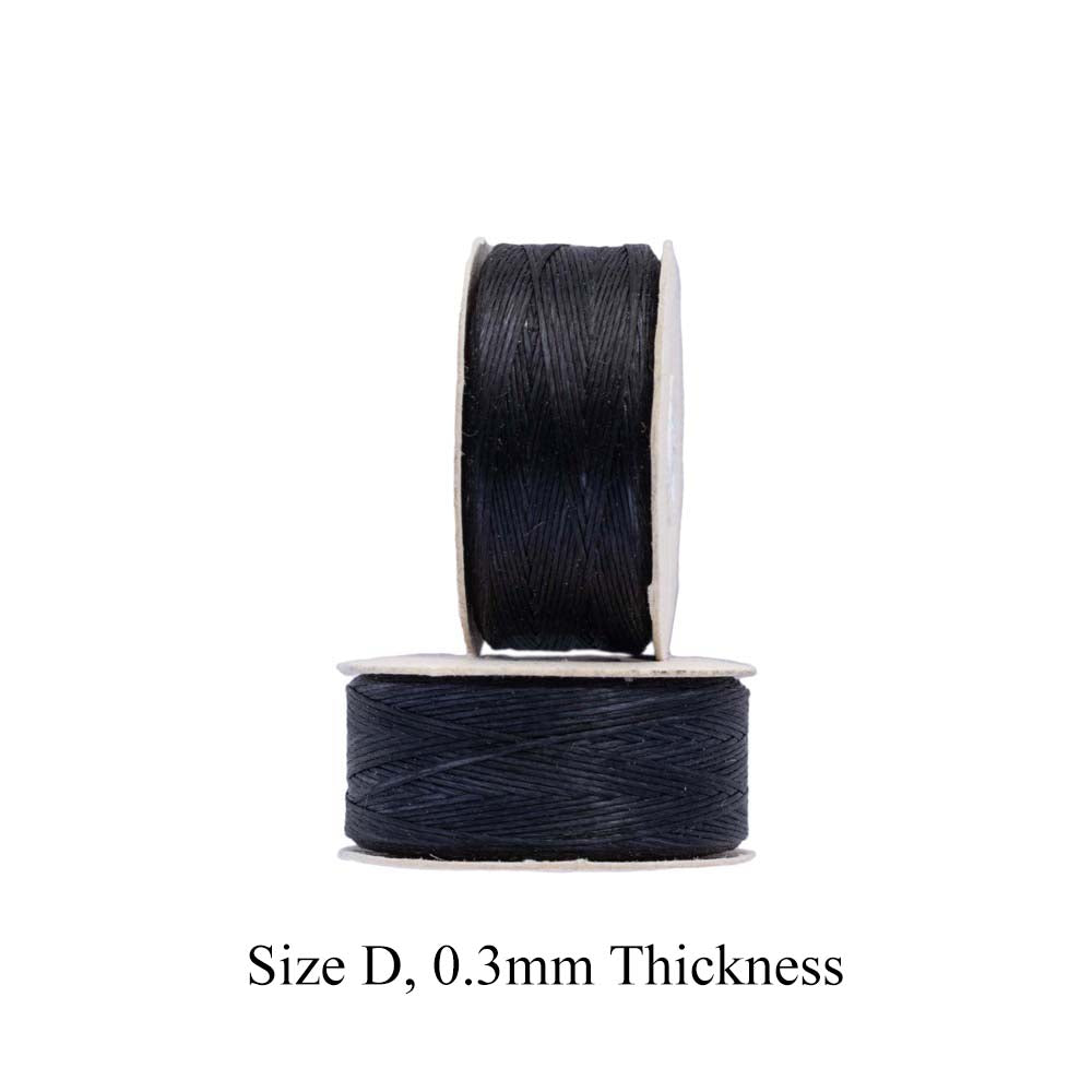 Nymo Nylon Beading Thread, Size-D 0.3mm Thickness, Black, 64 Yards/58.